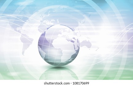 Planet Earth Technology Background Computer Objects: ภาพประกอบสต็อก ...