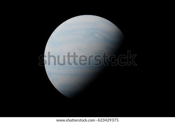 Planet Uranus Isolated On Black Background Stock Illustration 623429375