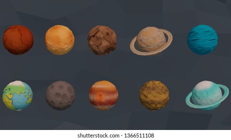 Planets 3d Model Stock Illustration 1366508774 | Shutterstock