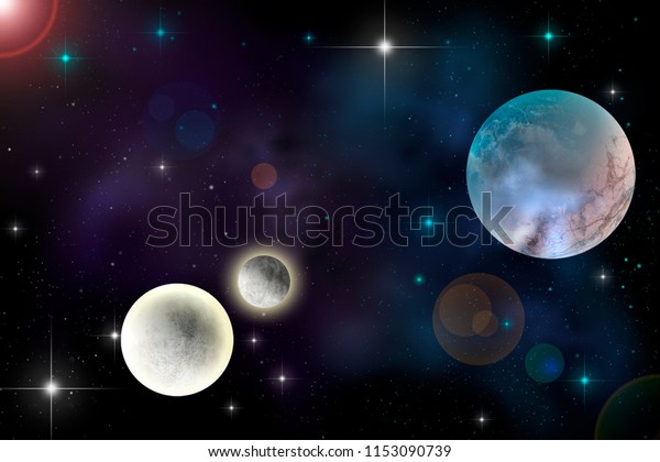 Planets Deep Space Design 스톡 일러스트 1153090739 | Shutterstock