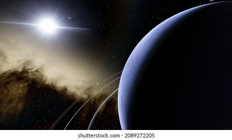 Planets Deep Space Light Red Blue Stock Illustration 2089272205 ...