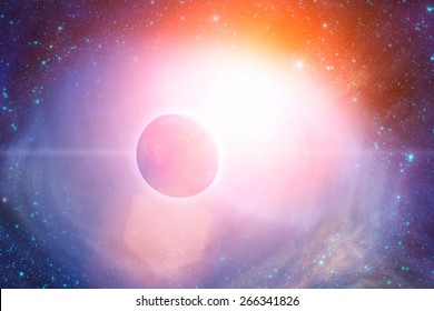 Space View Big White Star Rising Stock Vector (Royalty Free) 56561236
