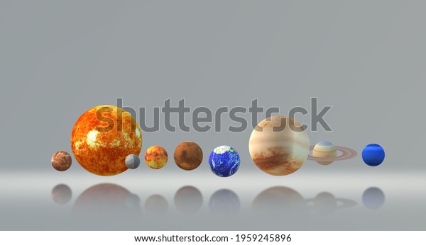 Planets Solar System 3d Rendering Isolated Stock Illustration ...