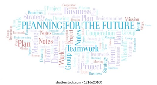 Planning Future Word Cloud Stock Illustration 1216620100 | Shutterstock