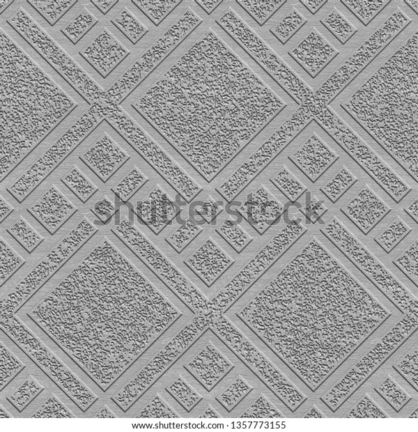 Plaster Wall Seamless Texture Square Pattern Stock Illustration 1357773155
