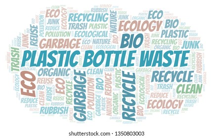 Plastic Bottle Waste Word Cloud Stock Illustration 1350803003 ...