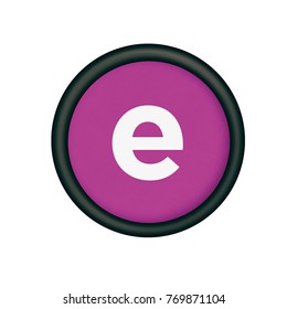 Plastic Button Letter E Purple Background Stock Illustration 769871104 ...