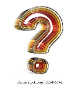 Plastic Layered Transparent Question Mark 3d Stock Illustration ...