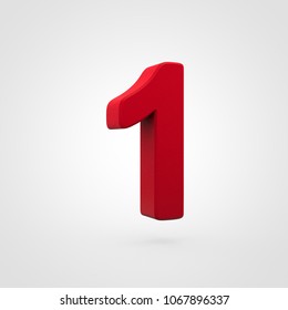 Plastic Number 1 3d Render Red Stock Illustration 1067896337 | Shutterstock