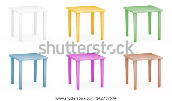 Plastic Tables Set Stock Illustration 142739674 | Shutterstock