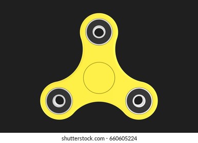 Plastic Yellow Spinner 3d Render On Stock Illustration 660605224 ...