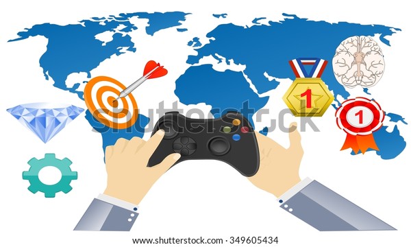 Play Game World Background Map Stock Illustration 349605434 | Shutterstock
