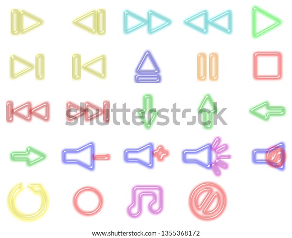 Playback Button Symbols Stock Illustration 1355368172 | Shutterstock