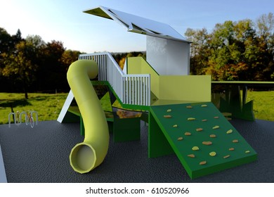 Playground 3d Render Stock Illustration 610520966 | Shutterstock