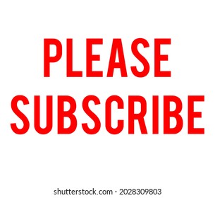 Please Subscribe White Design Background Stock Illustration 2028309803 ...
