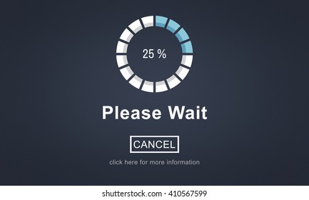 Please Wait Loading Transfer Anticipation Concept Stock Illustration ...