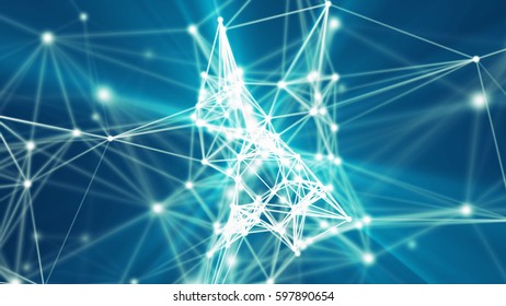 Plexus Fantasy Abstract Technology Engineering Background Stock Illustration 597890654 ...