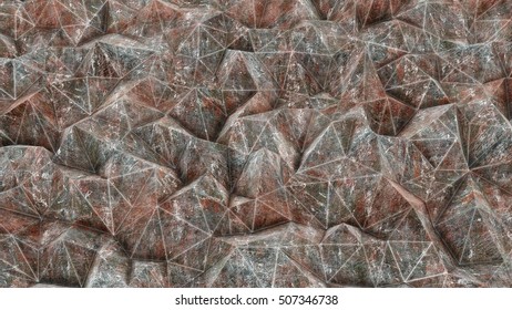 Plexus Rust Metall Abstract 3d Rendering Stock Illustration 507346738 ...