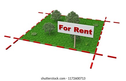 Plot Land Sale 3d Rendering Stock Illustration 1172600722