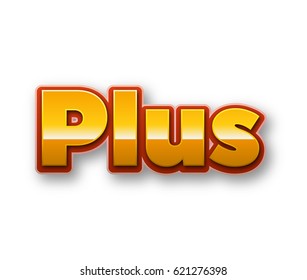 Plus Text Title Headline 3d Fancy: ilustración de stock 621276398 ...