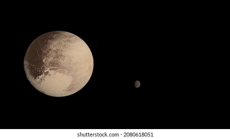 Pluto Charon Dwarf Planets High Quality Stock Illustration 2080618051 ...