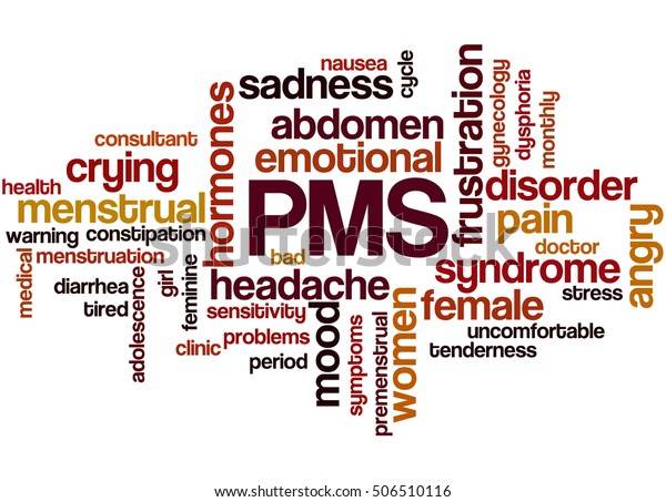 Pms Word Cloud Concept On White Stock Illustration 506510116 | Shutterstock