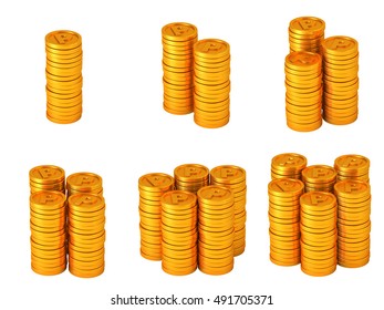 Point Coins Loyalty Program Concept 3d: ภาพประกอบสต็อก 491705371 ...