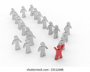 Pointer Made By People 3d Render 스톡 일러스트 23112688 | Shutterstock