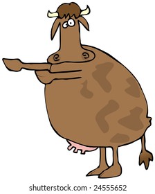 Pointing Cow Stock Illustration 24555652 | Shutterstock