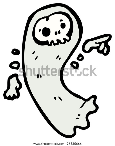 Pointing Spooky Ghost Cartoon Stock Illustration 96535666