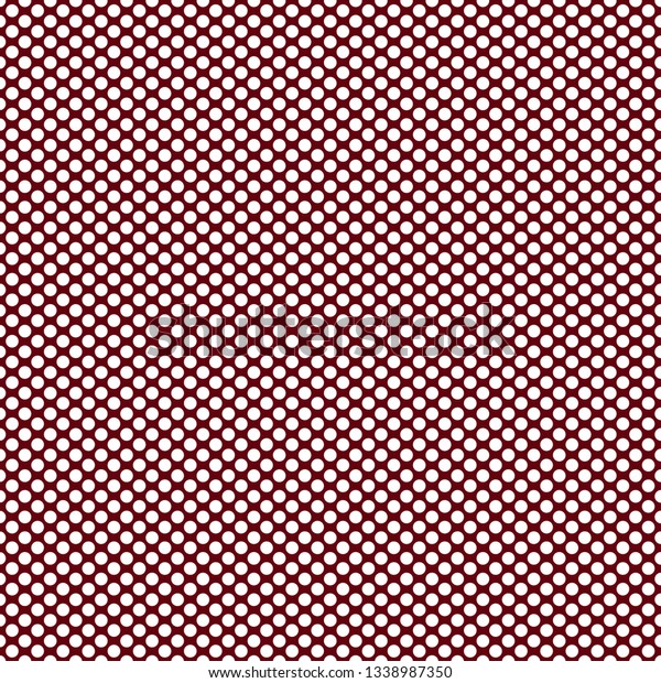 Polka Dot Pattern White On Maroon Stock Illustration 1338987350