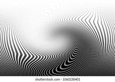 Polka Dot Wave Halftone Pattern Gradient Stock Illustration 1060230401
