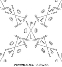 Polo Seamless Pattern Polo Equipment Element Stock Illustration ...
