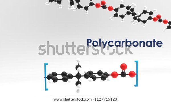 Polycarbonate Monomer Polymer 3d Structure Stock Illustration ...