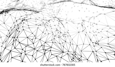 Polygon Lines Structure Grid Abstract Background Stock Illustration ...