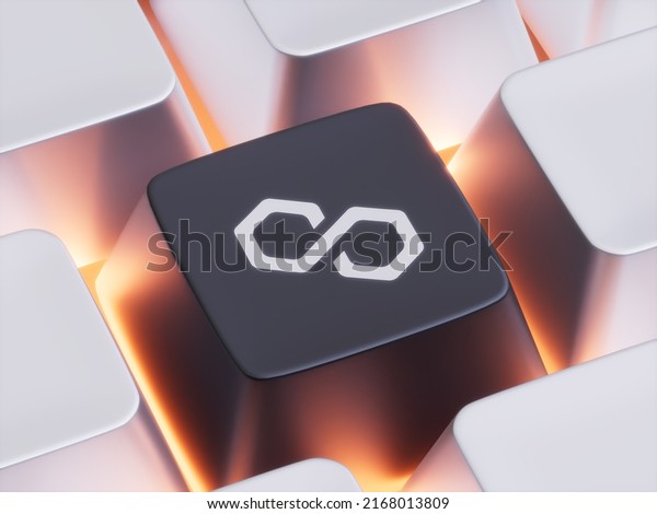 Polygon Matic Keycap Press Button Close Stock Illustration 2168013809 ...
