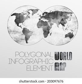 Vector World Globe Triangular Map Earth Stock Vector (Royalty Free ...