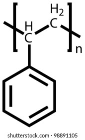 Polystyrene Structural Formula Stock Illustration 98891105 | Shutterstock