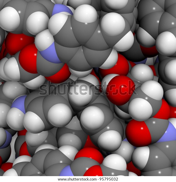 Polyurethane Pu Plastic Molecule Chemical Structure Stock Illustration ...