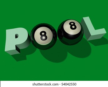 Billiard Balls Writing Pool Word Stock Illustration 8918863 | Shutterstock