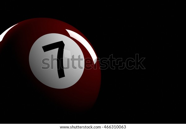 Pool Ball Number 7 3d Rendering Stock Illustration 466310063 | Shutterstock