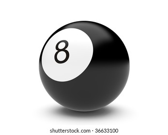 3d Render Eight Ball Isolated On Stock Illustration 102627791