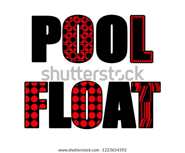 Pool Float Tshirt Printing Design Various Stock Illustration 1223654392