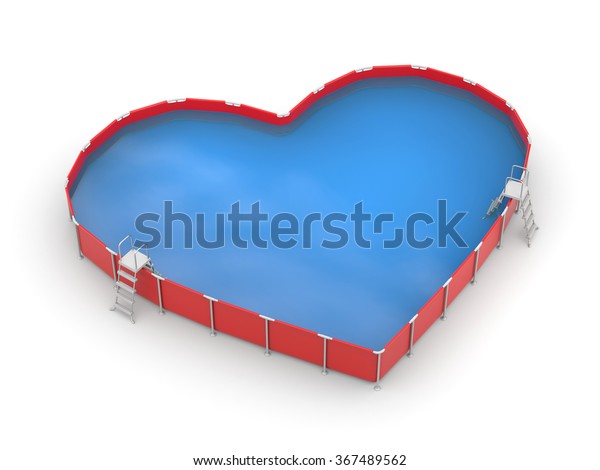 Pool Form Heart Stock Illustration 367489562