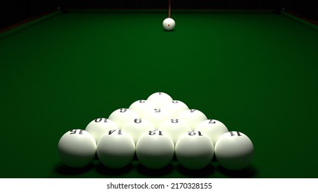 Pool Table Dark Room Visualization 3d Stock Illustration 2170328155 ...