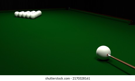 Pool Table Dark Room Visualization 3d Stock Illustration 2170328161 ...