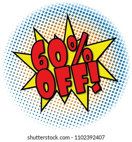 Pop Comic Explosion Dots On White Stock Illustration 1102392407