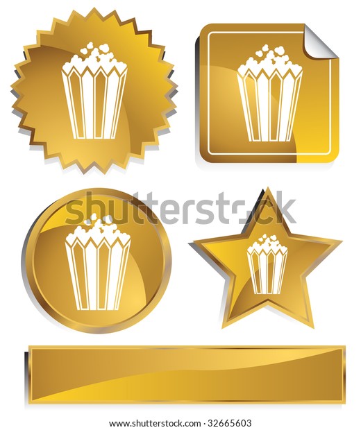 Popcorn Gold Stock Illustration 32665603 | Shutterstock