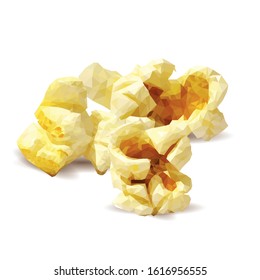Popcorn Low Poly Tasty Popcorn Elements Stock Illustration 1616956555 ...