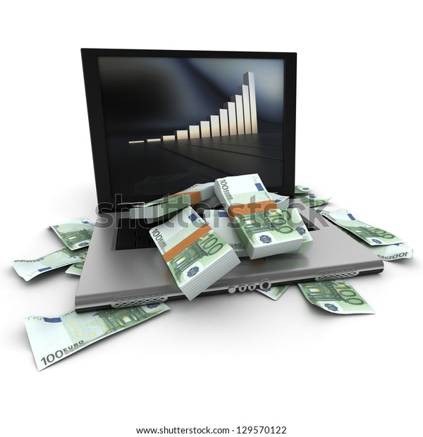 Portable Computer Growth Chart Keyboard Cover Stock Illustration ...